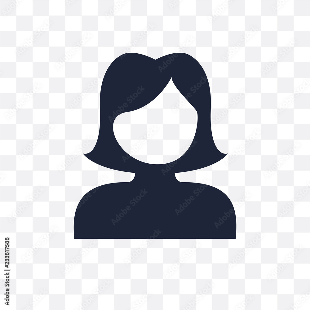 Girl face transparent icon. Girl face symbol design from People ...
