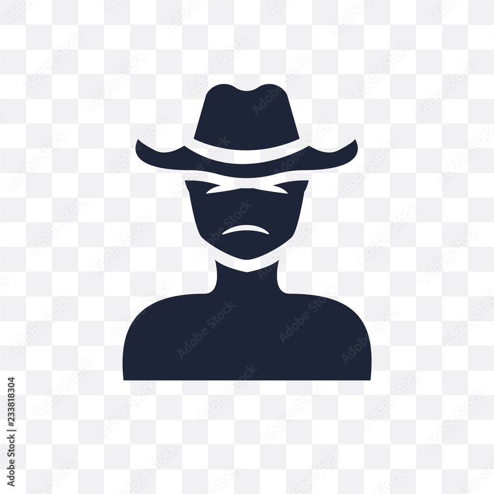 Sad man with hat transparent icon. Sad man with hat symbol design from ...
