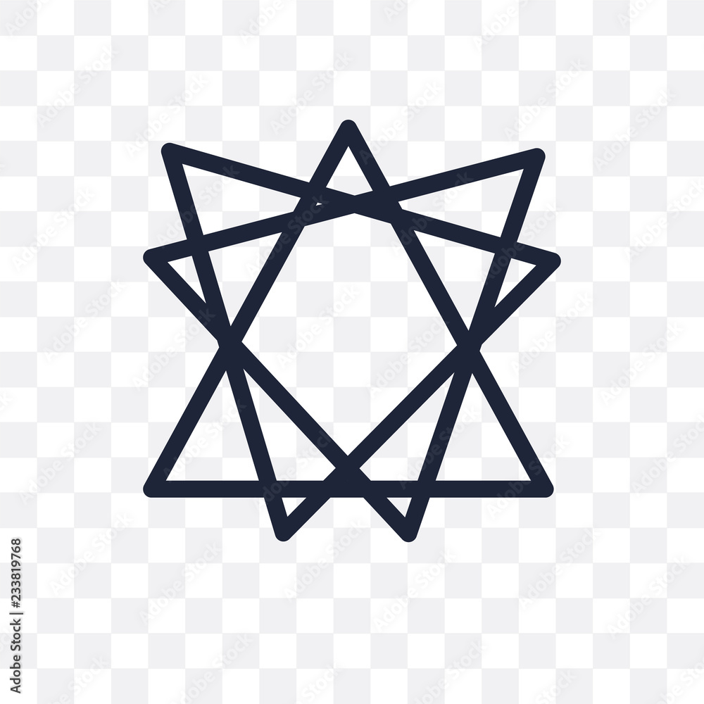 Bahai transparent icon. Bahai symbol design from Religion collection ...