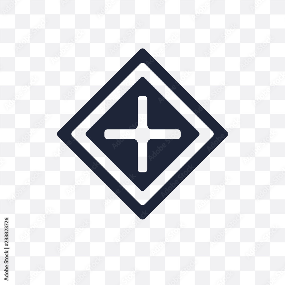 Crossroad sign transparent icon. Crossroad sign symbol design from ...