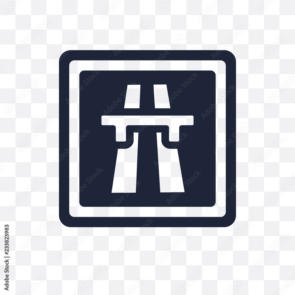 Vetor de Motorway sign transparent icon. Motorway sign symbol design ...