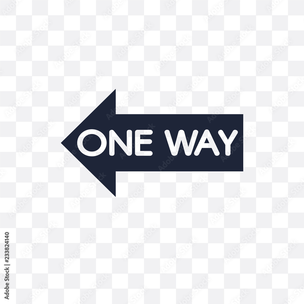 One way sign transparent icon. One way sign symbol design from Traffic ...