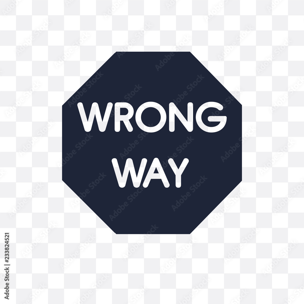 Wrong Way sign transparent icon. Wrong Way sign symbol design from ...
