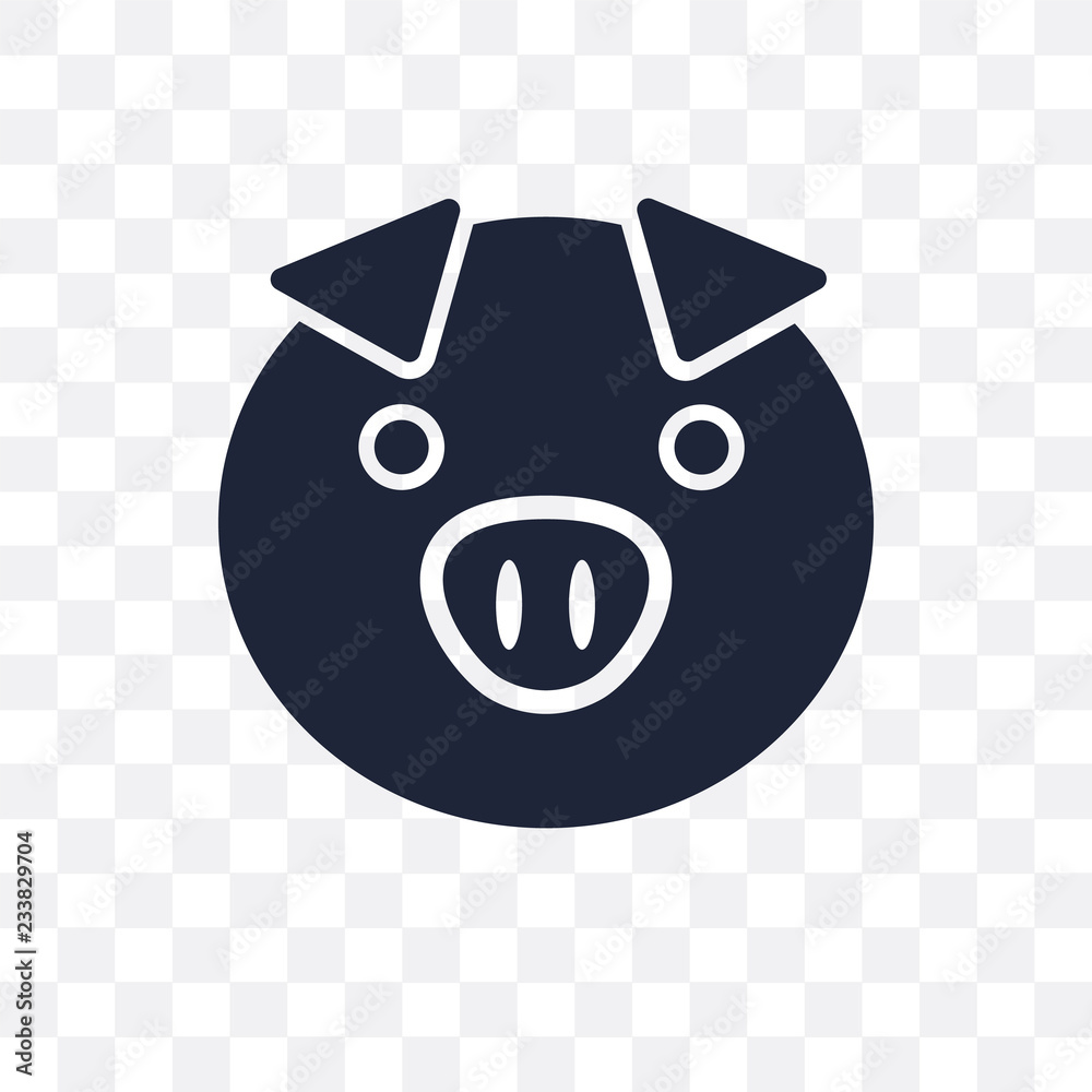 Pig transparent icon. Pig symbol design from Animals collection. Stock ...
