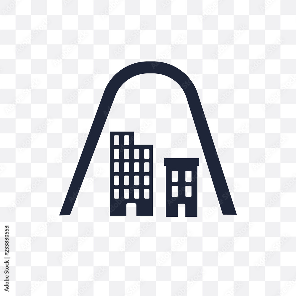 Gateway arch transparent icon. Gateway arch symbol design from ...
