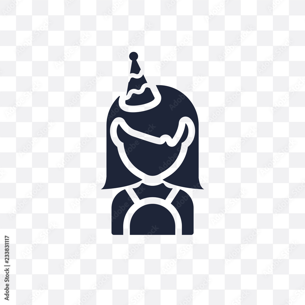 Birthday girl transparent icon. Birthday girl symbol design from ...