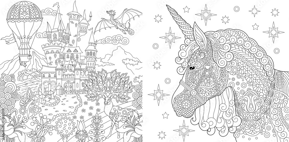 Fairy Tale Castle Coloring Pages