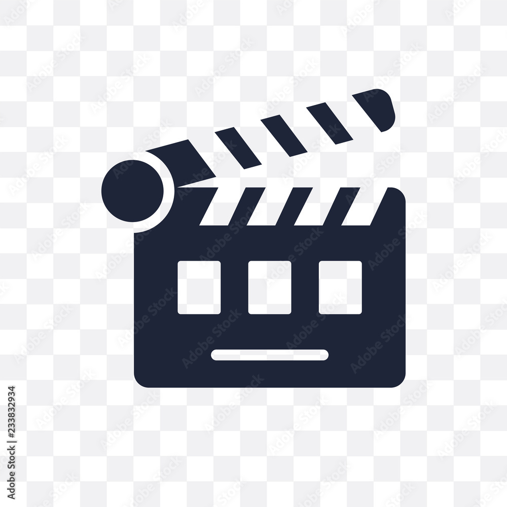 cinema flapper transparent icon. cinema flapper symbol design from ...