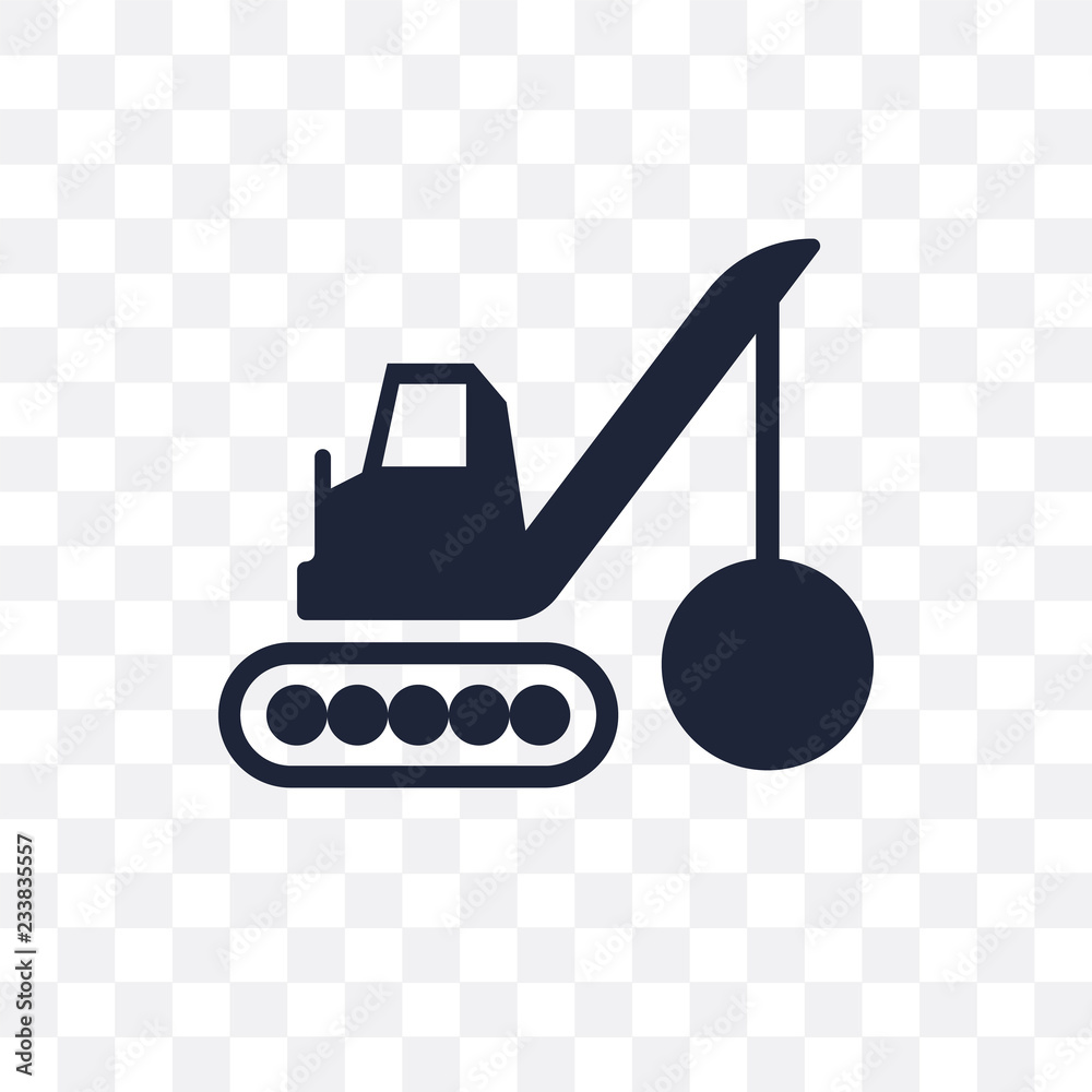 Demolition transparent icon. Demolition symbol design from Construction ...