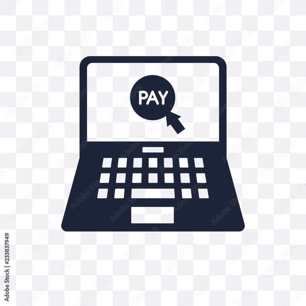 Online payment transparent icon. Online payment symbol design from ...