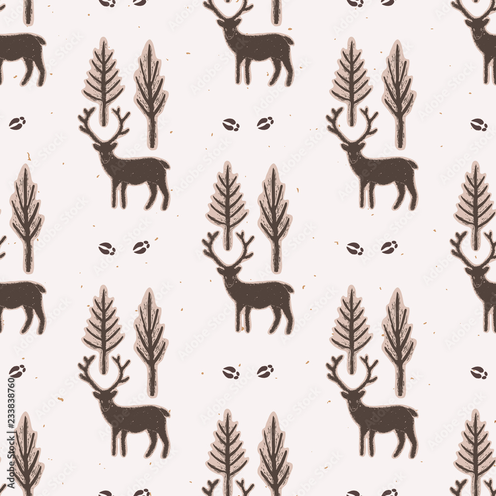 Deer Pattern Wallpaper