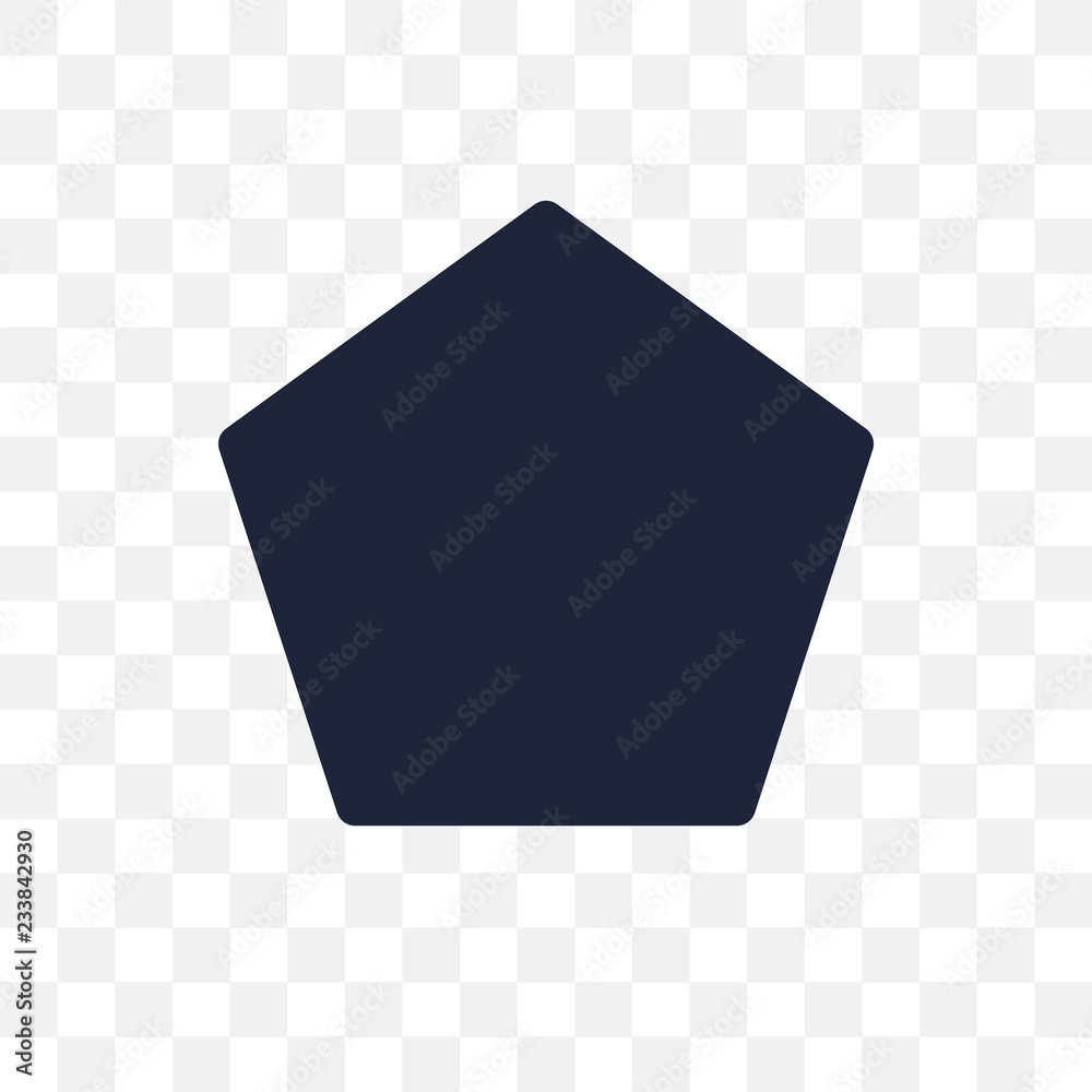 Pentagon transparent icon. Pentagon symbol design from Geometry ...