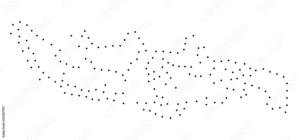 Vector stroke dot Indonesia map in black color, small border points ...