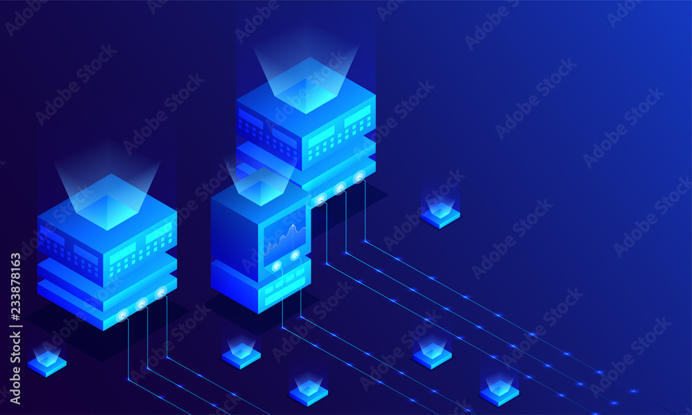Big data server connected to multiple local servers, monitor analysis ...