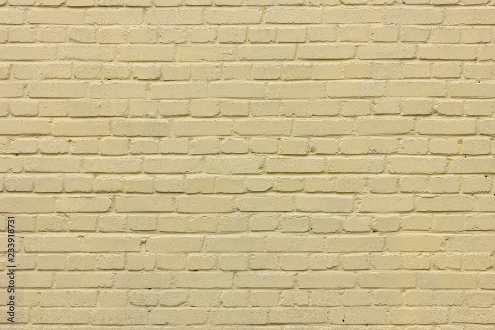 Pale yellow brick wall Stock Photo | Adobe Stock