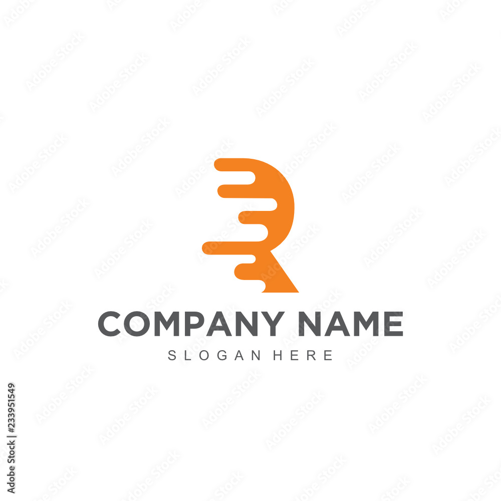 Simple minimalistic modern professional logo design letter R vector EPS ...