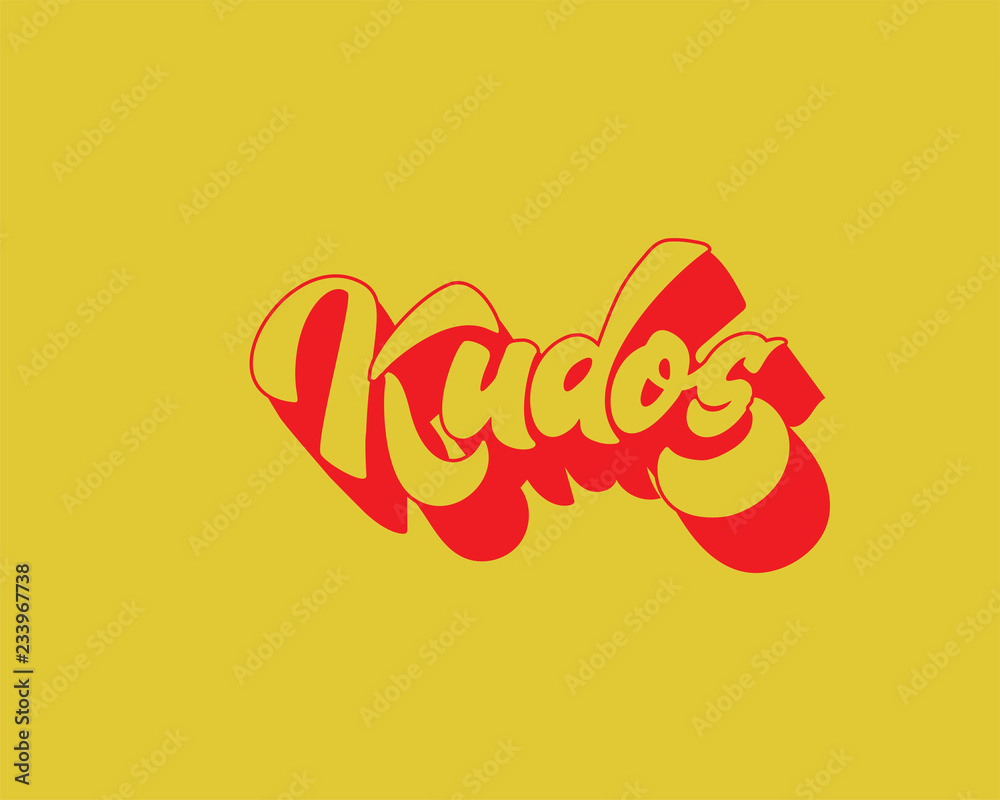 Bravo Kudos. Beautiful greeting card scratched calligraphy text word ...