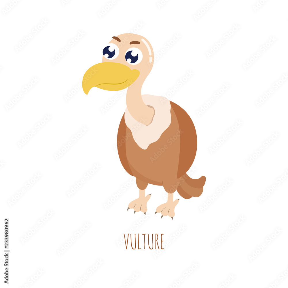 Cartoon vulture vector illustration. Stock Vector | Adobe Stock