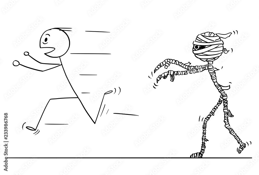 Scared Running Man Clip Art