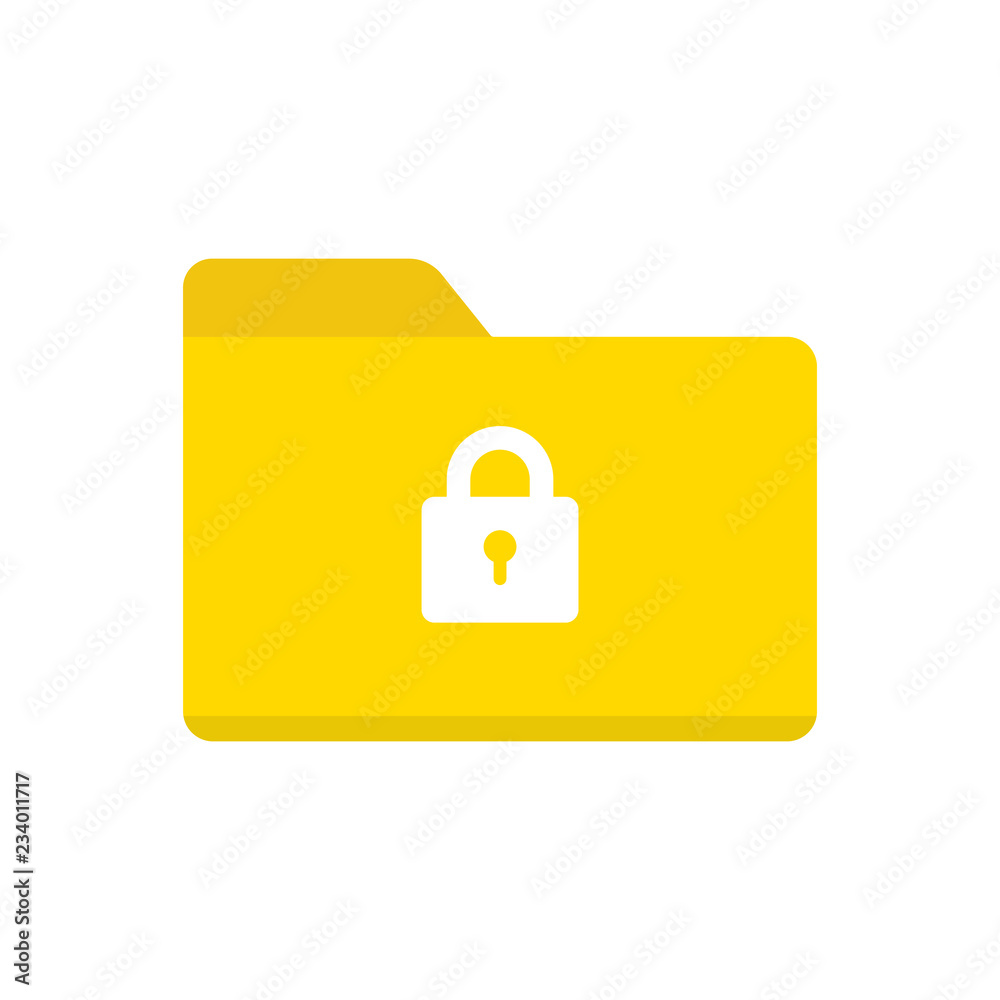 lock folder icon vctor Stock Vector | Adobe Stock