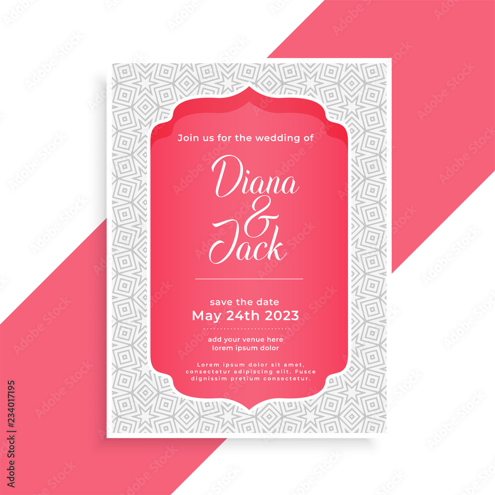 awesome islamic muslim wedding style card design Stock Vector | Adobe Stock
