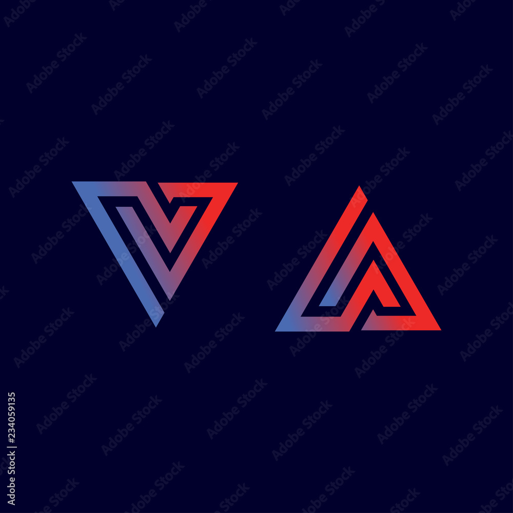 logo letter A and v Stock Vector | Adobe Stock