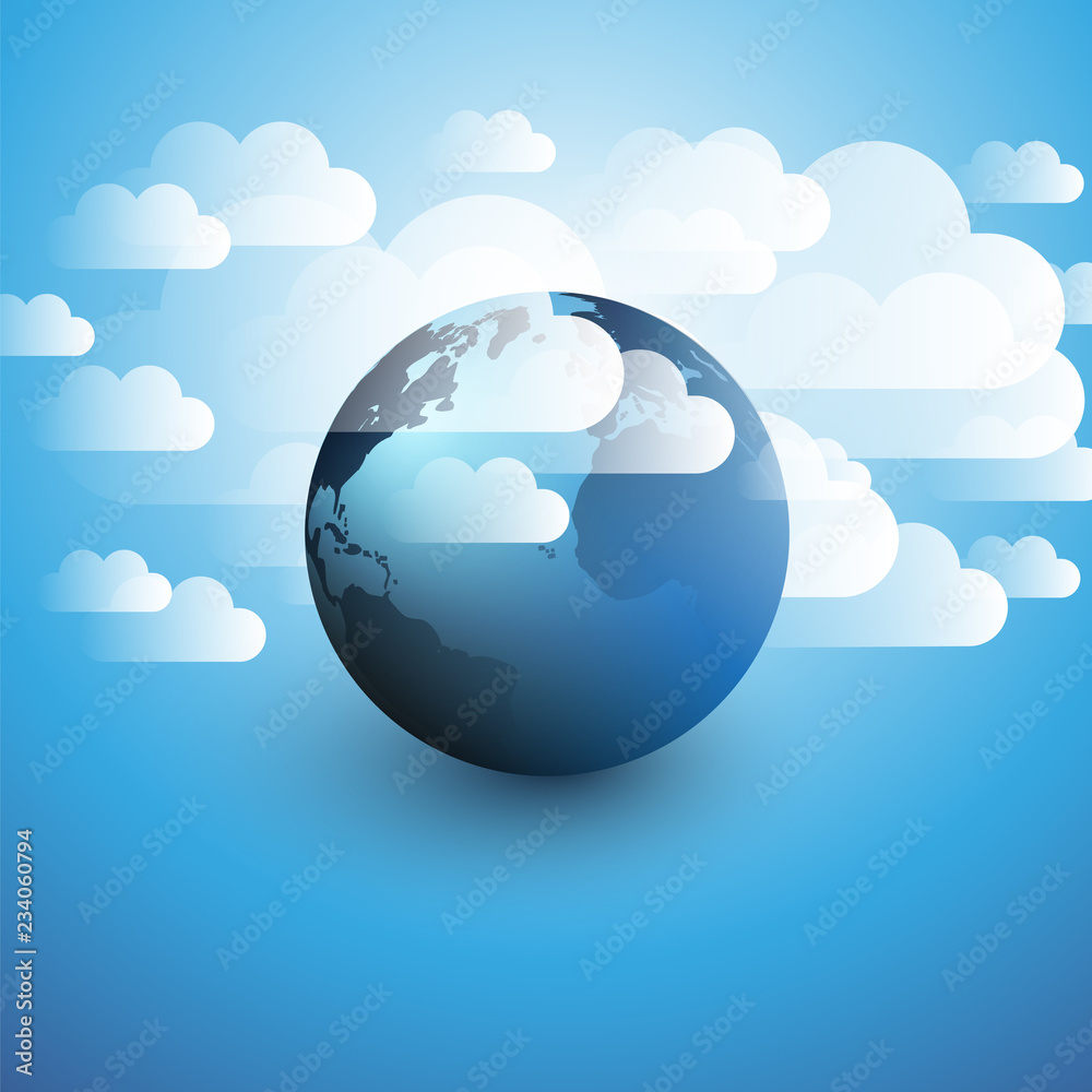 Abstract Cloudy Sky and Earth Background - Template for Posters, Flyers ...