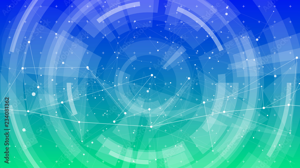 bright abstract illustration of a digital world - a color defocused ...