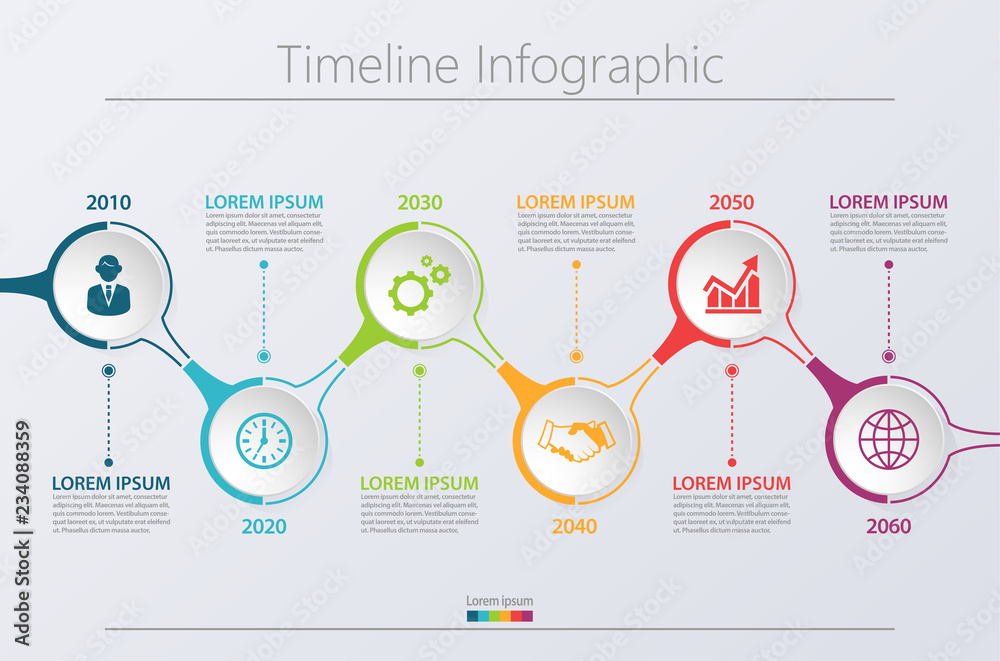 Business data visualization. timeline infographic icons designed for ...