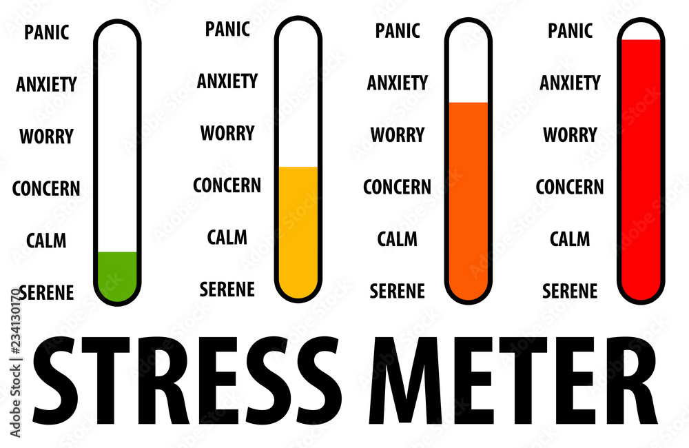 stress meter Stock Illustration | Adobe Stock