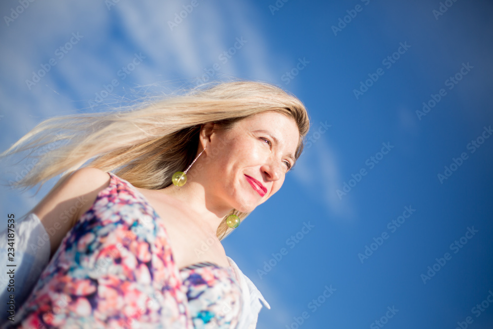 Low Angle Shot Of Woman