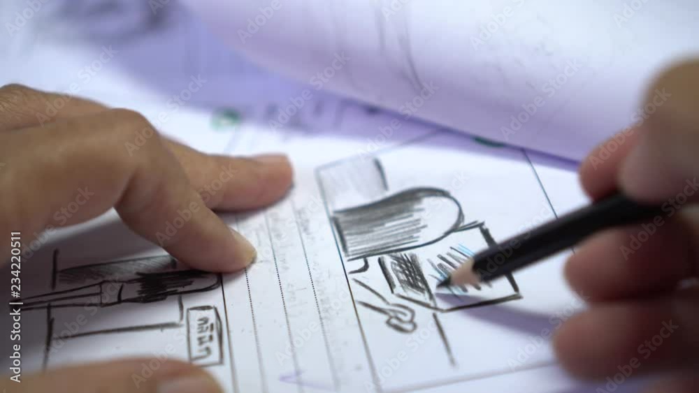 Hands on Storyboard movie layout for pre-production, storytelling ...