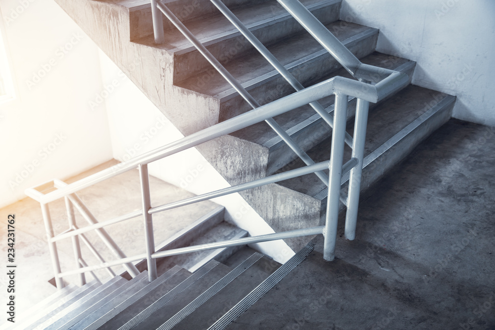 staircase emergency stairway, interior stair in office building. Stock ...