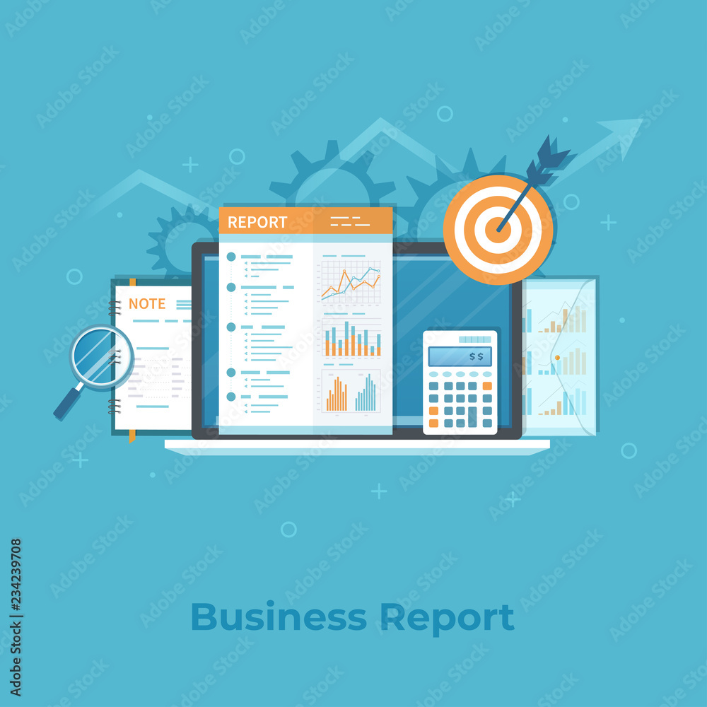 Financial report, business results, inspection, research, planning ...