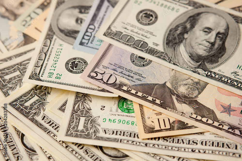 Dollars close-up. Background texture Stock Photo | Adobe Stock