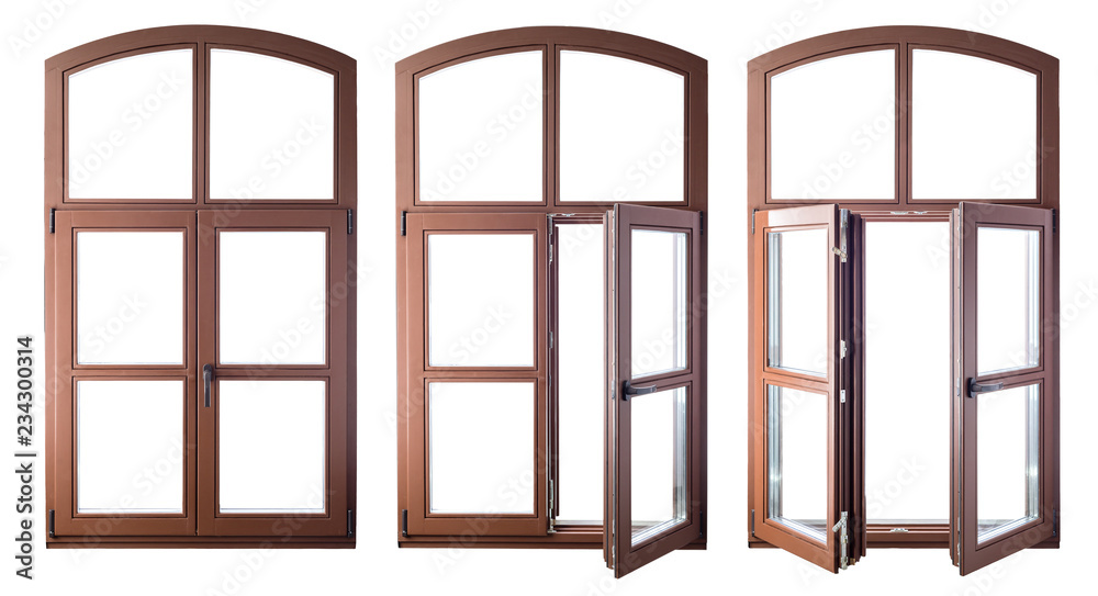 double door window isolated on white background Stock Photo | Adobe Stock