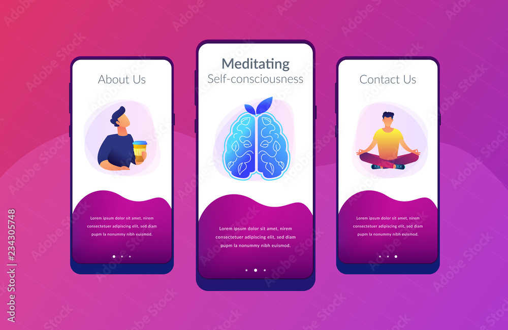 User practicing mindfulness meditation in lotus pose. Calmness and ...