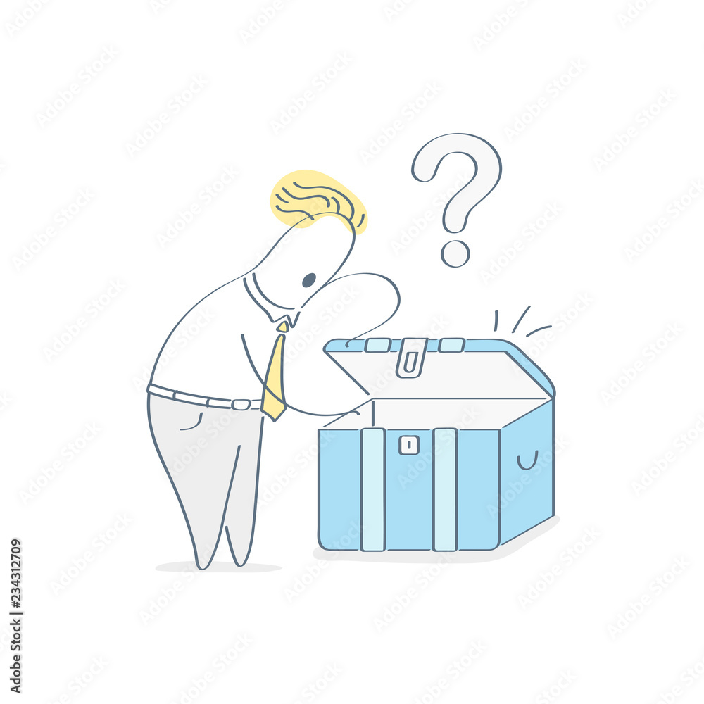 Cartoon Searching For Something