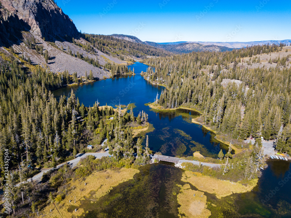 An aerial view of Mammoth Lakes Stock Photo | Adobe Stock