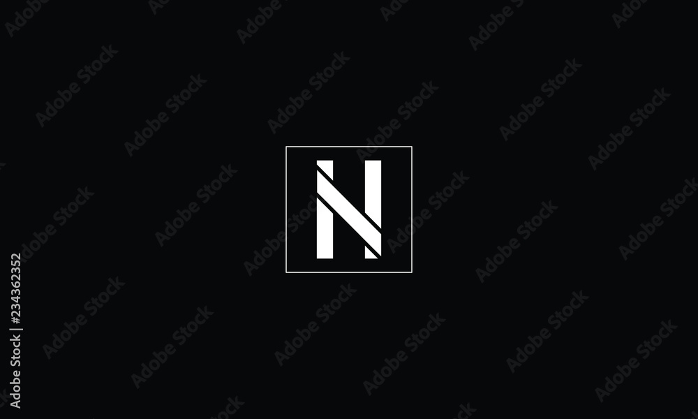 LETTER N LOGO WITH NEGATIVE SPACE EFFECT FOR LOGO DESIGN OR ...