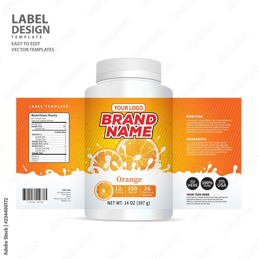 Bottle label, Package template design, Label design, mock up design ...