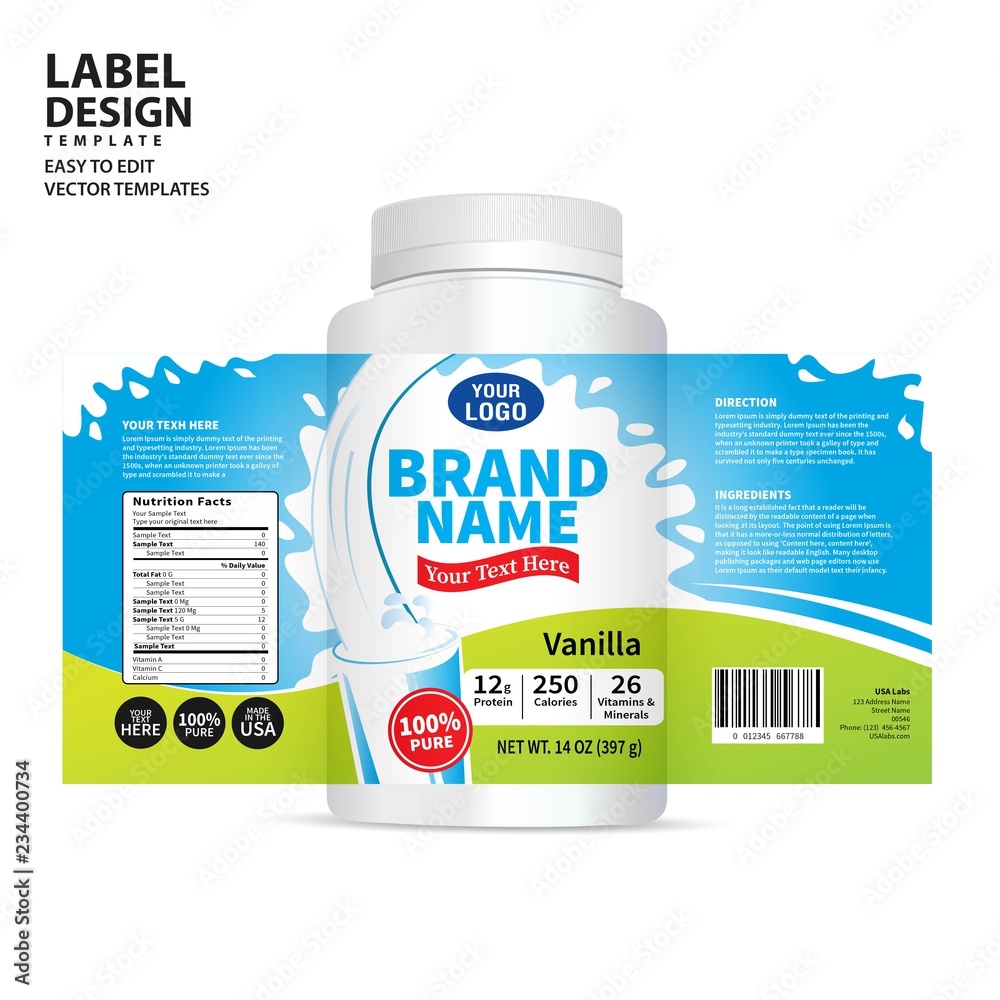 Bottle label, Package template design, Label design, mock up design ...