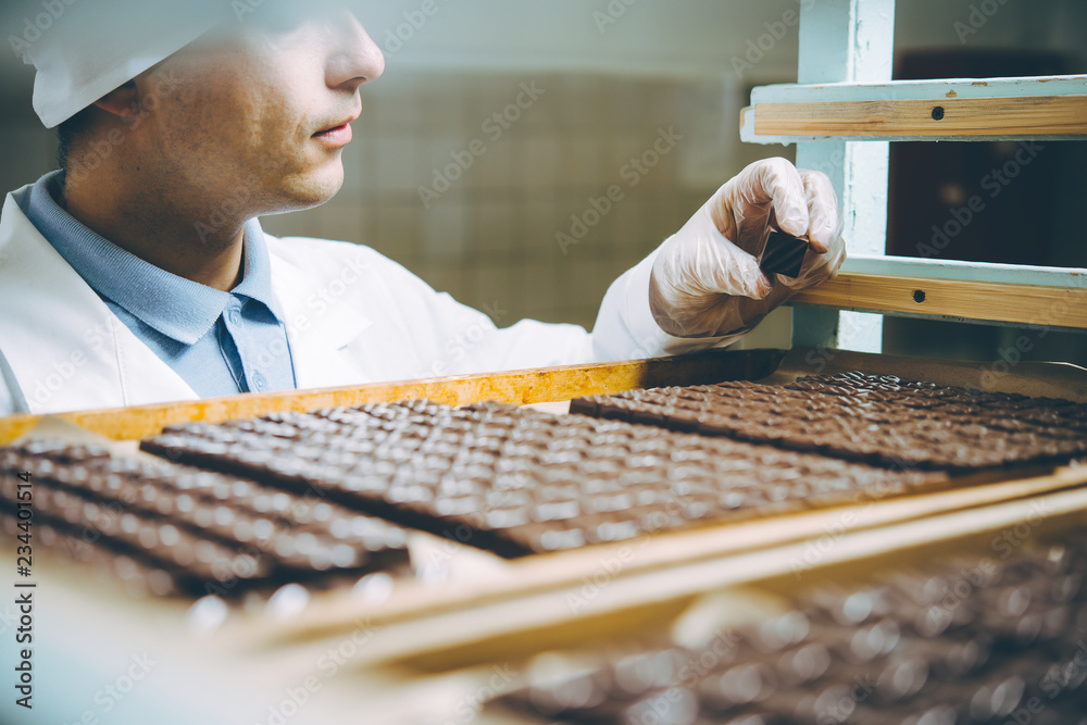 chocolate candy making Stock Photo | Adobe Stock