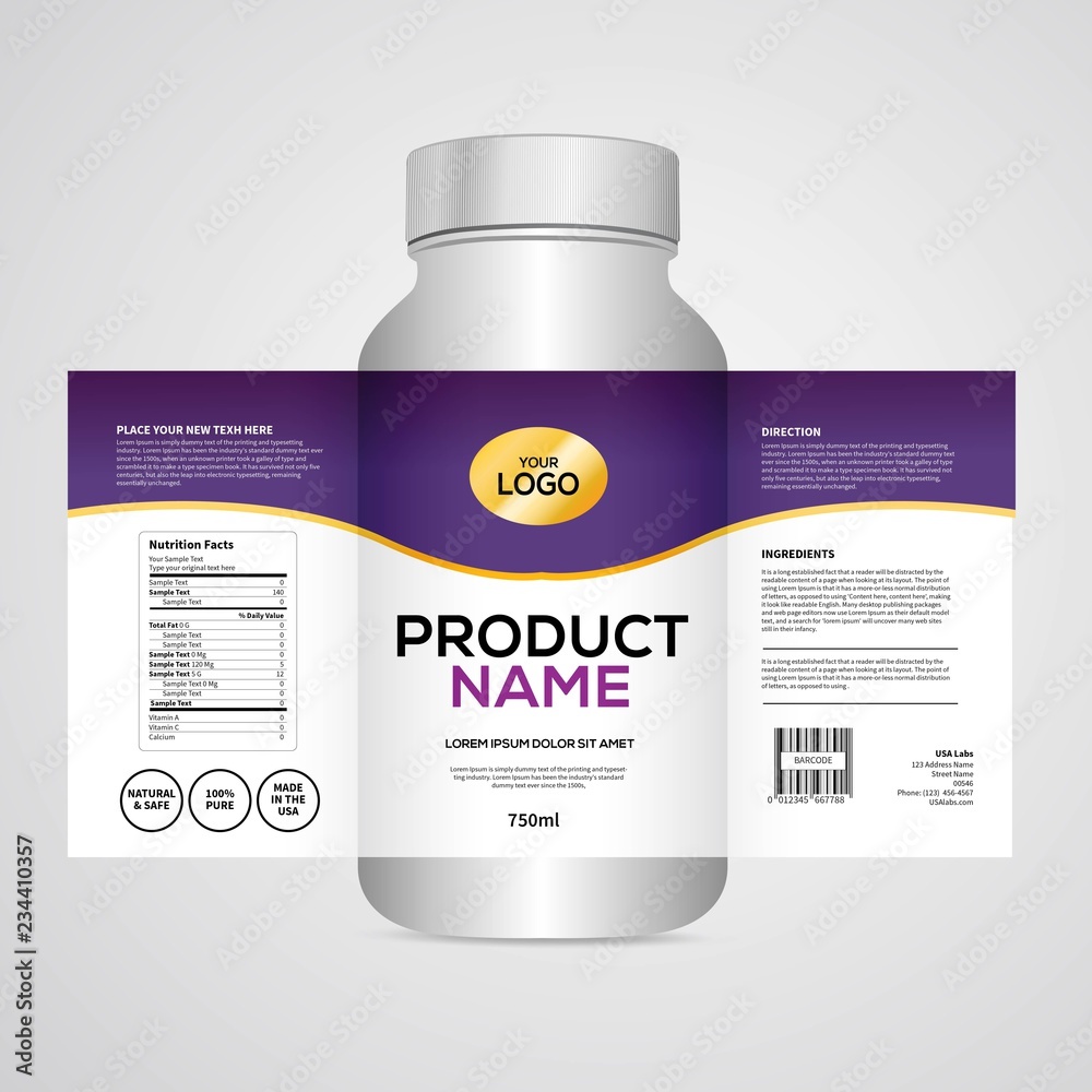 Bottle label, Package template design, Label design, mock up design ...