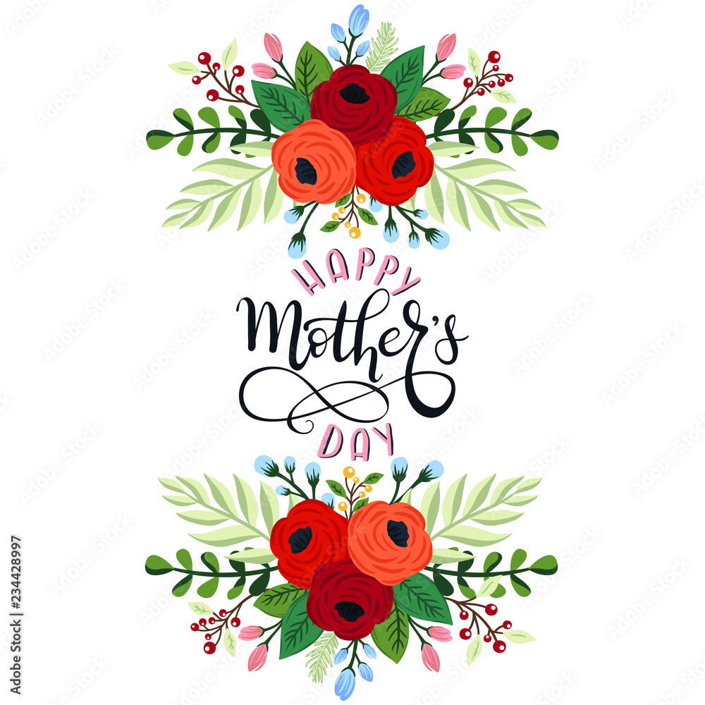 Mothers Day Bouquet Of Flowers Clip Art