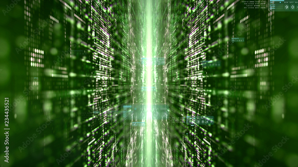 futuristic digital matrix particles grid virtual reality abstract cyber ...