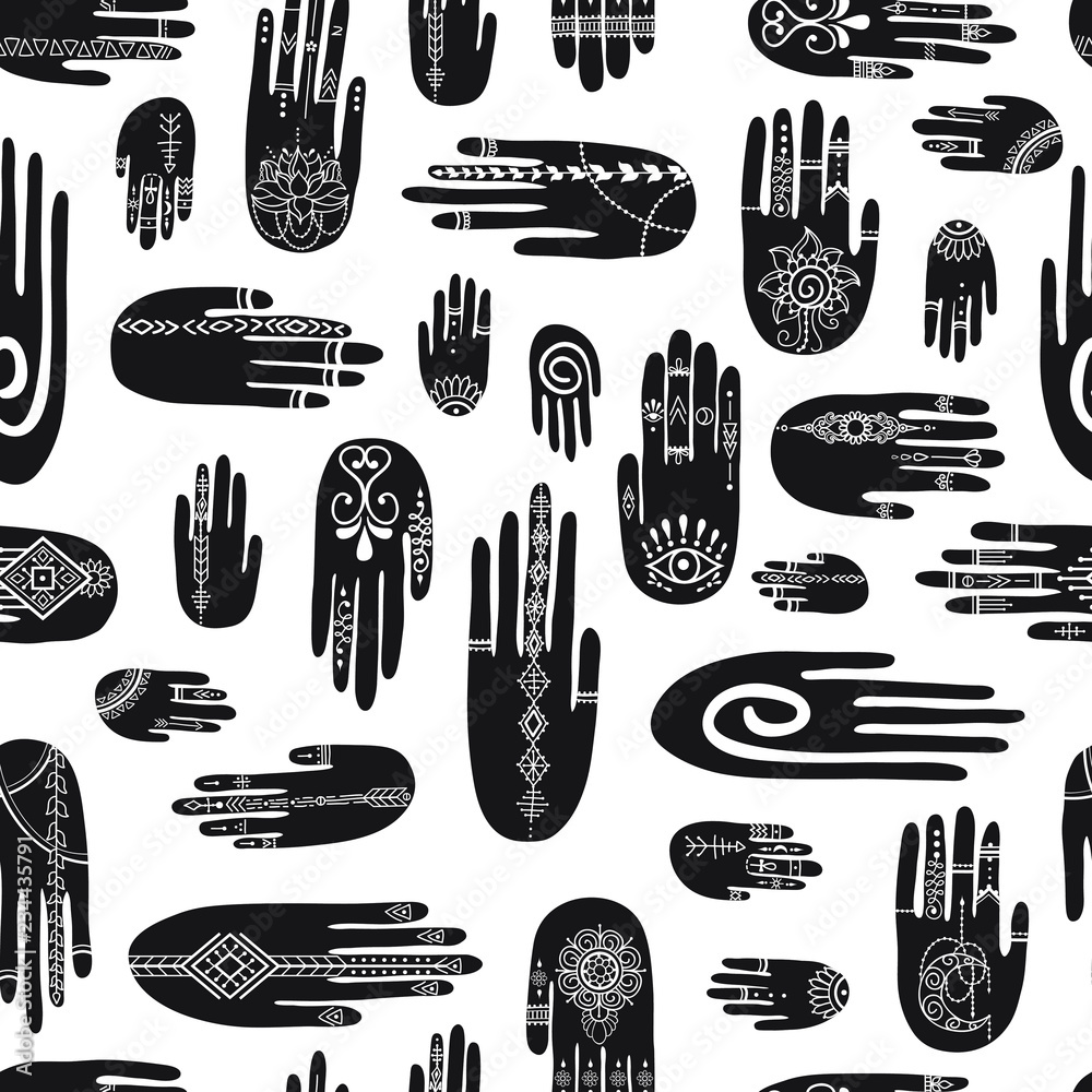 Hand Tribal Henna Designs