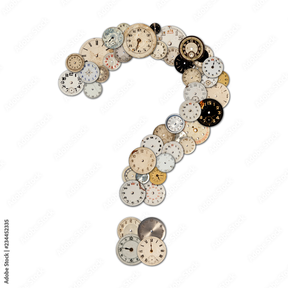 Watch Faces Question Mark Stock-Foto | Adobe Stock