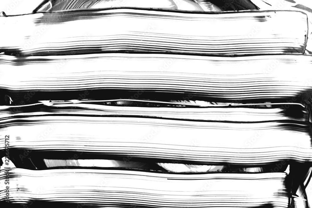 Messy ink background. Black on white texture. Abstract textured brush ...