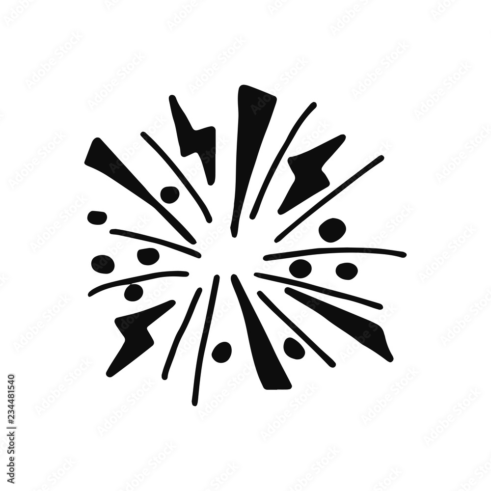 Fireworks Silhouette Vector